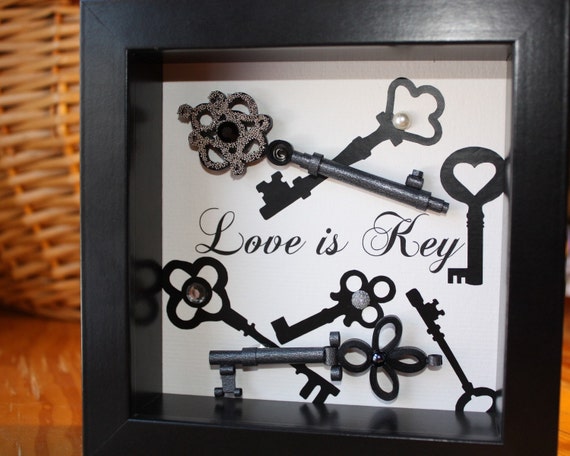 Quilled Skeleton Key Collage