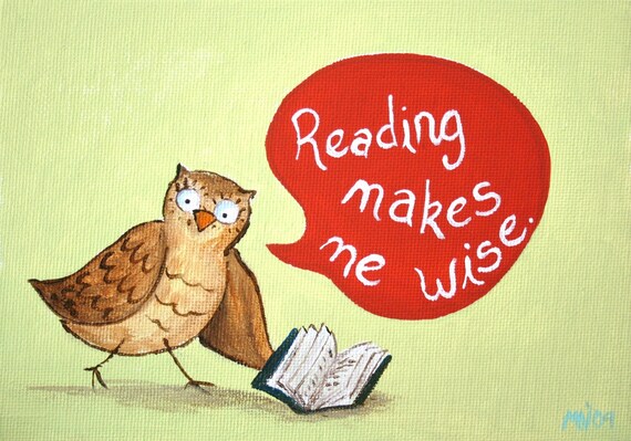 Reading Makes Me Wise PRINT 11x14