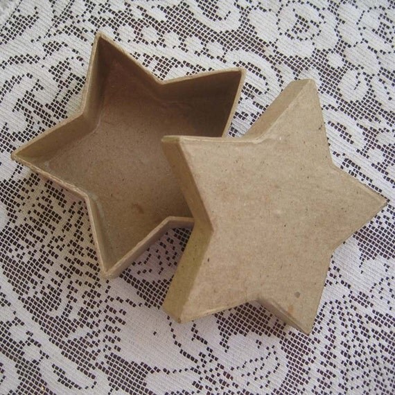Wholesale Lot 5 Papier Mache Star Boxes