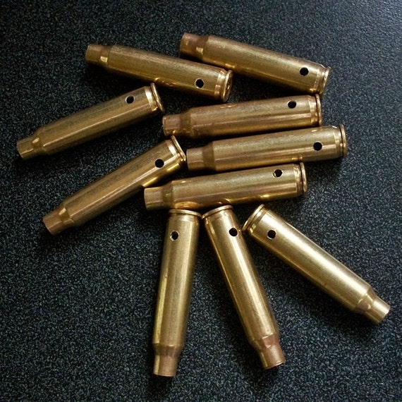 Bullet shell casing pendants Lot of 10 Brass .223 Bullet
