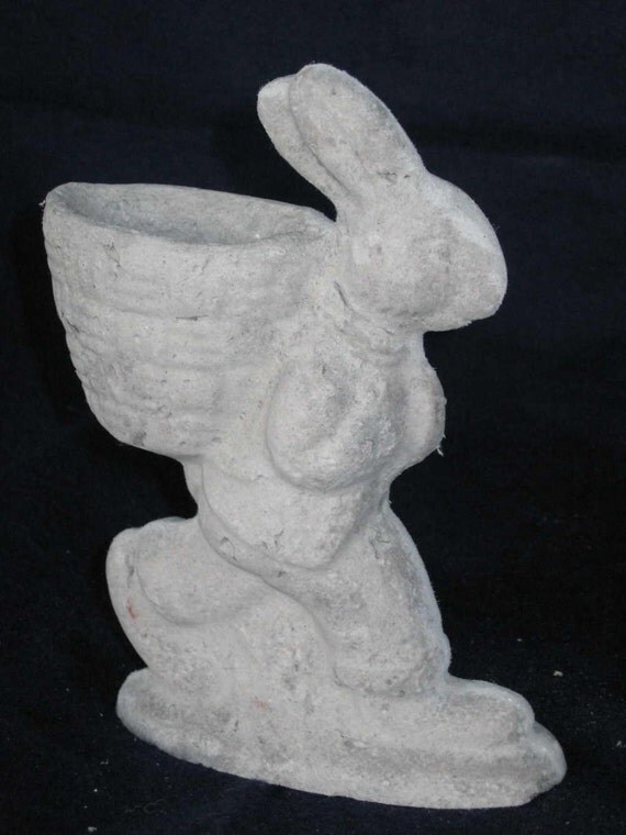 Unfinished paper mache Med Hiking Bunny