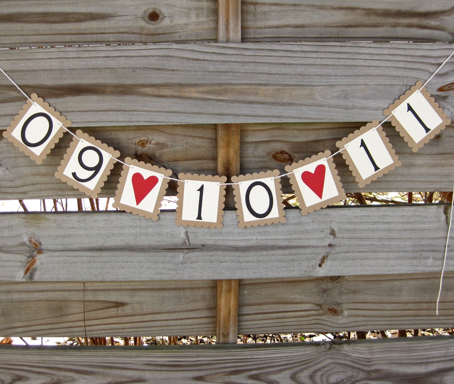 Wedding Date Banner in Custom Colors perfect for Save the