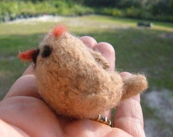 Felted Red Headed Woodpecker Mini Bird Series by taffyknits