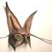 Dark Carnival Leather Rabbit Mask...violet undertones with