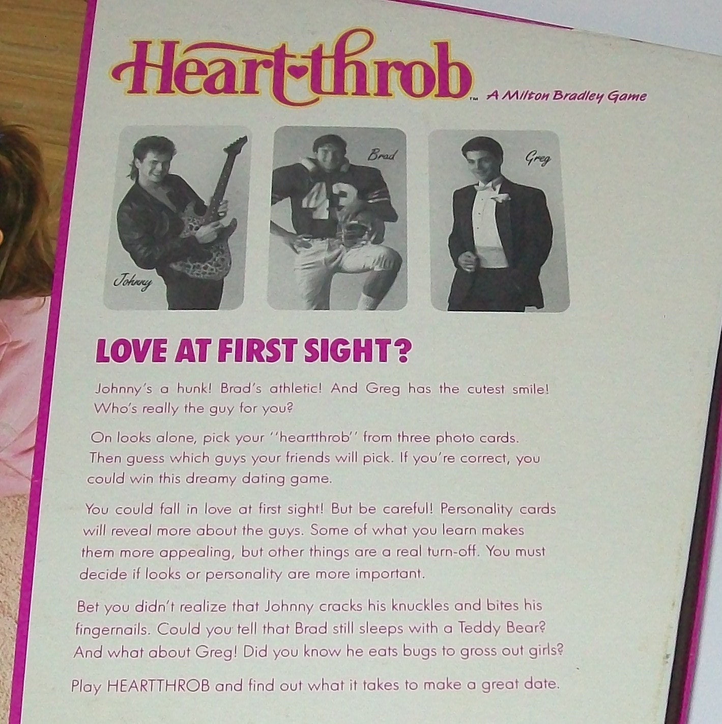 Vintage 80s HEART THROB Boardgame