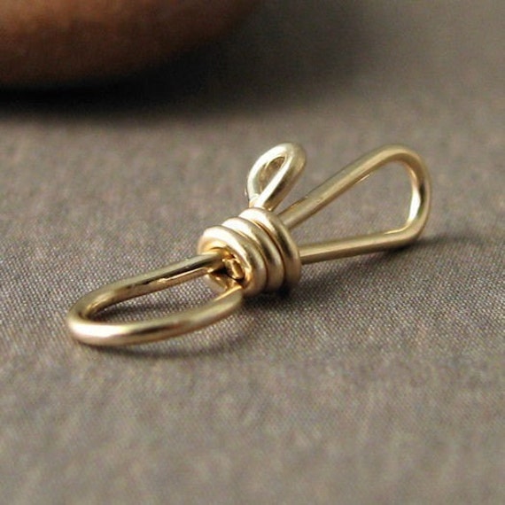 14K Gold Filled Bail Wire Wrapped Twisted Handmade 20 gauge