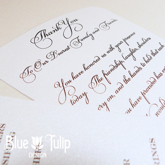 Fan Wedding Program Poems