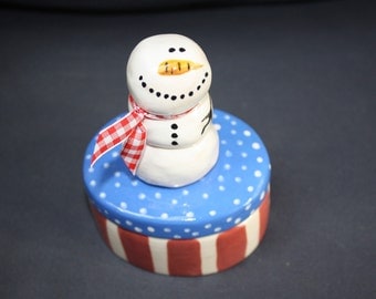 Popular items for snowman boxes on Etsy
