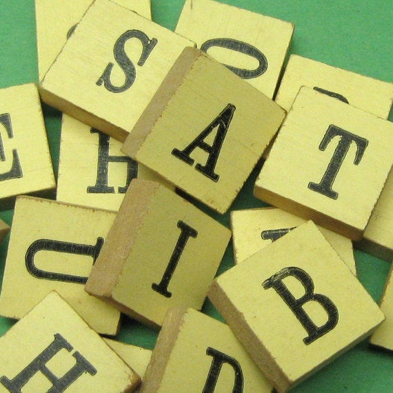 Wooden Letters Black Letter Anagram Anagrams Set of 15 Square