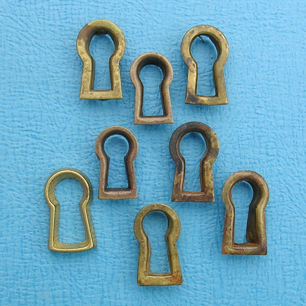 Antique Vintage Escutcheon Keyhole Inserts Key Hole Antique