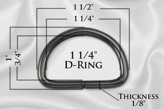 Metal D Rings 1 1/4 Inch Dee Rings Non Welded BLACK NICKEL 100