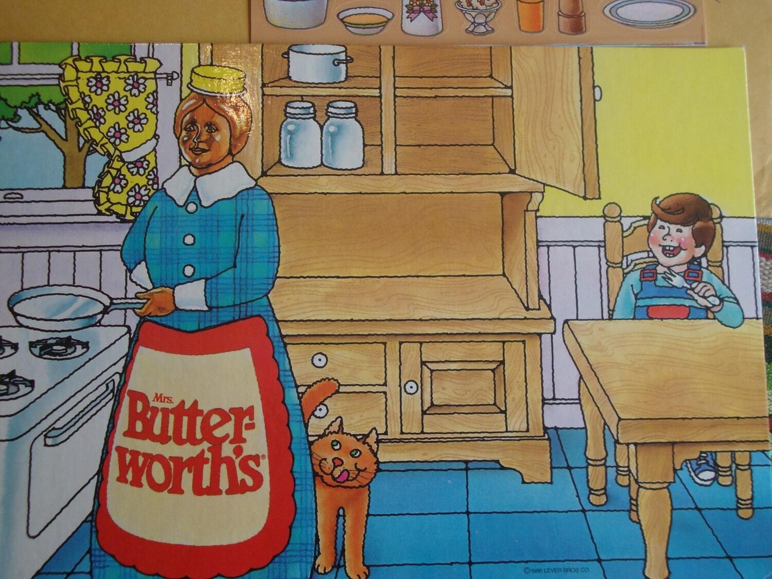 Vintage 1986 Mrs. Butterworth's Advertising Kids Peel