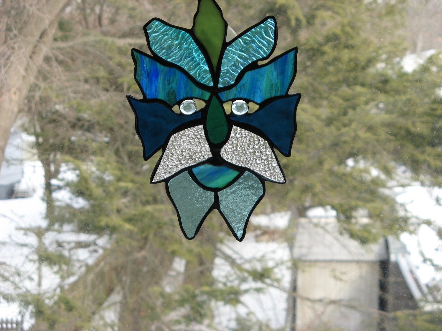 Greenman green man Stained Glass Medieval Renaissance Father