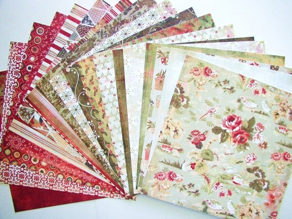 Basic Grey WASSAIL Collection Paper Pack Set of 18 6 x 6