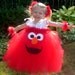 Handmade Boutique ELMO Inspired Tutu Dress Halloween Costume
