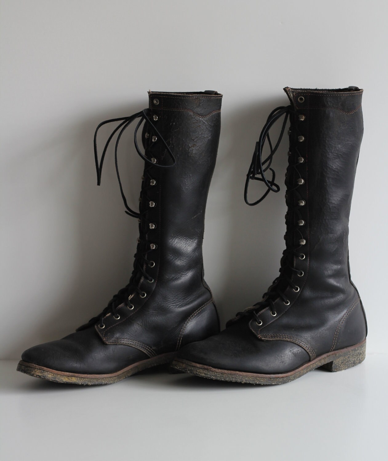 reserved . World War One Boots . Antique Military Footwear