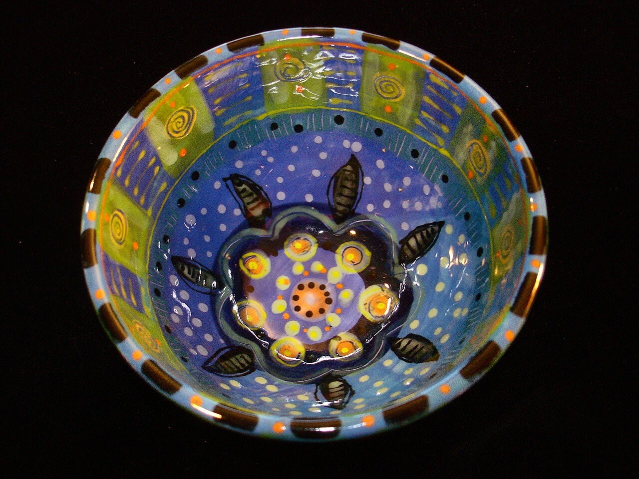 Brightly Colored Ceramic Bowl