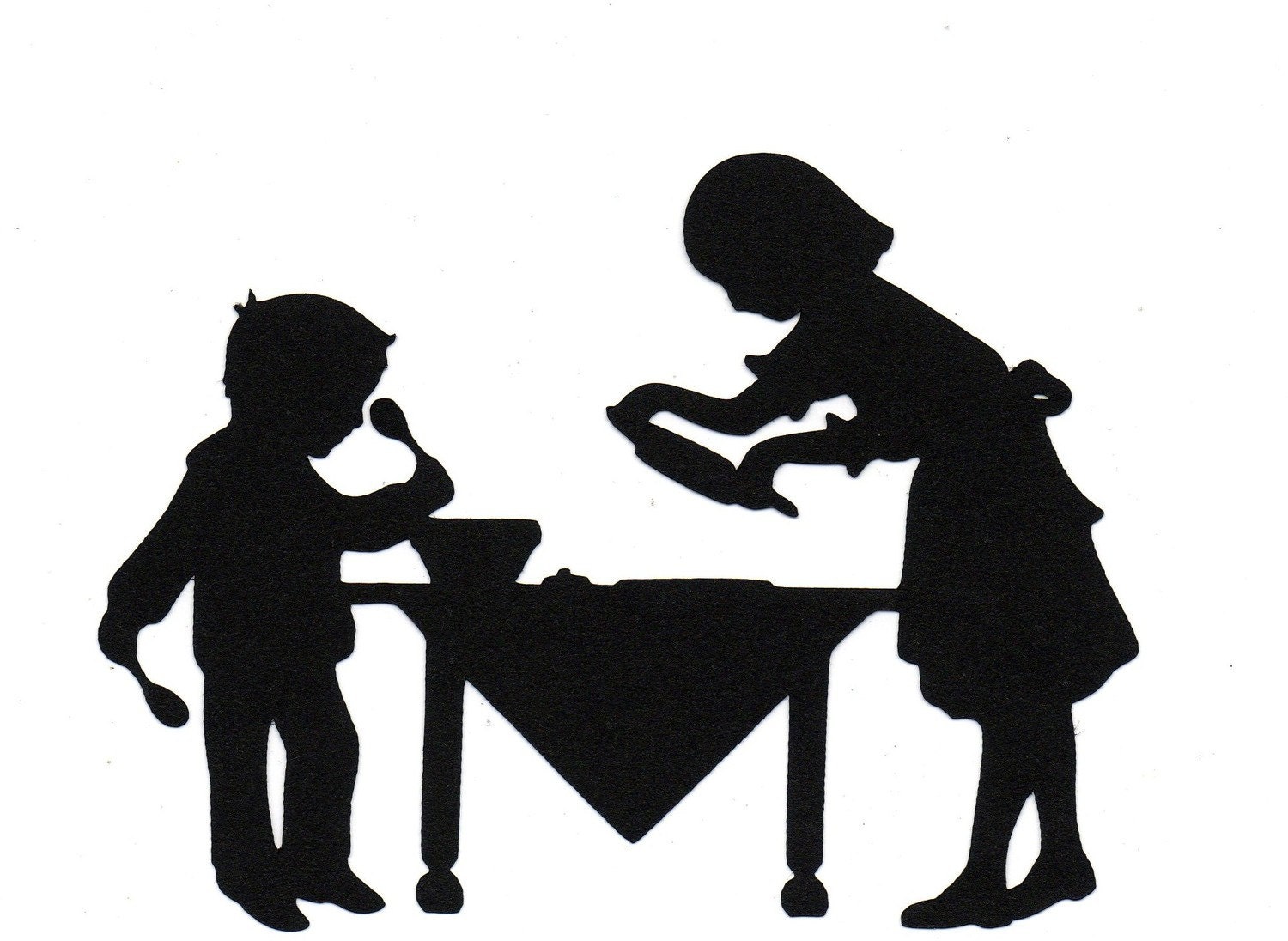 Children baking Child Silhouette die cut by simplymadescrapbooks