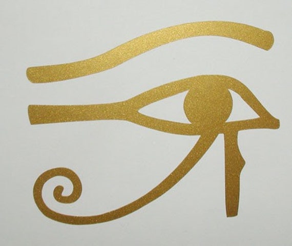 Egyptian Eye Of Ra Horus Gold Vinyl Decal