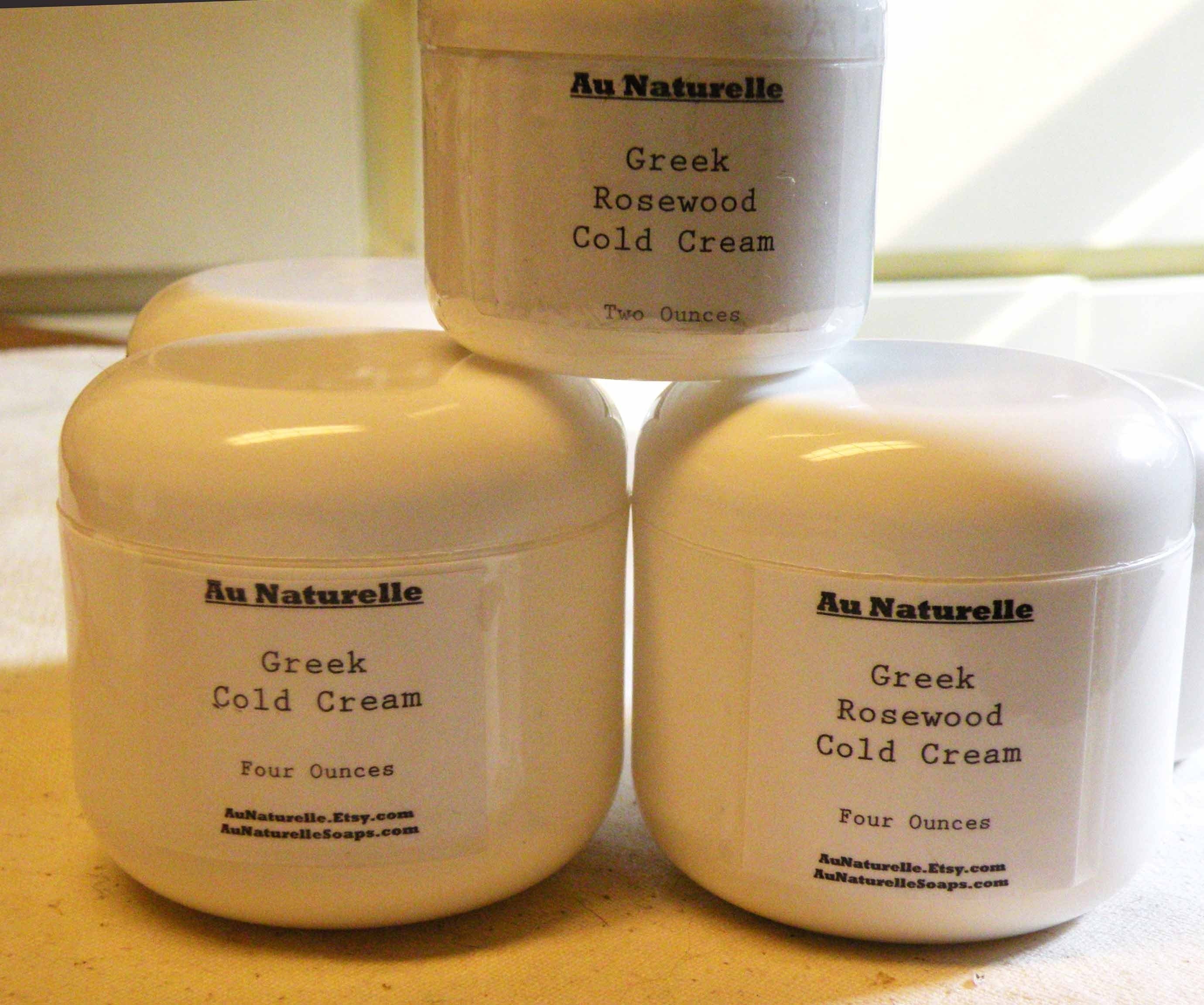 Organic Greek Cold Cream Four Ounces