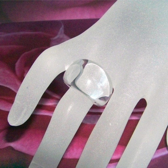 Clear Acrylic Ring Size 8 Make a ring that matches a