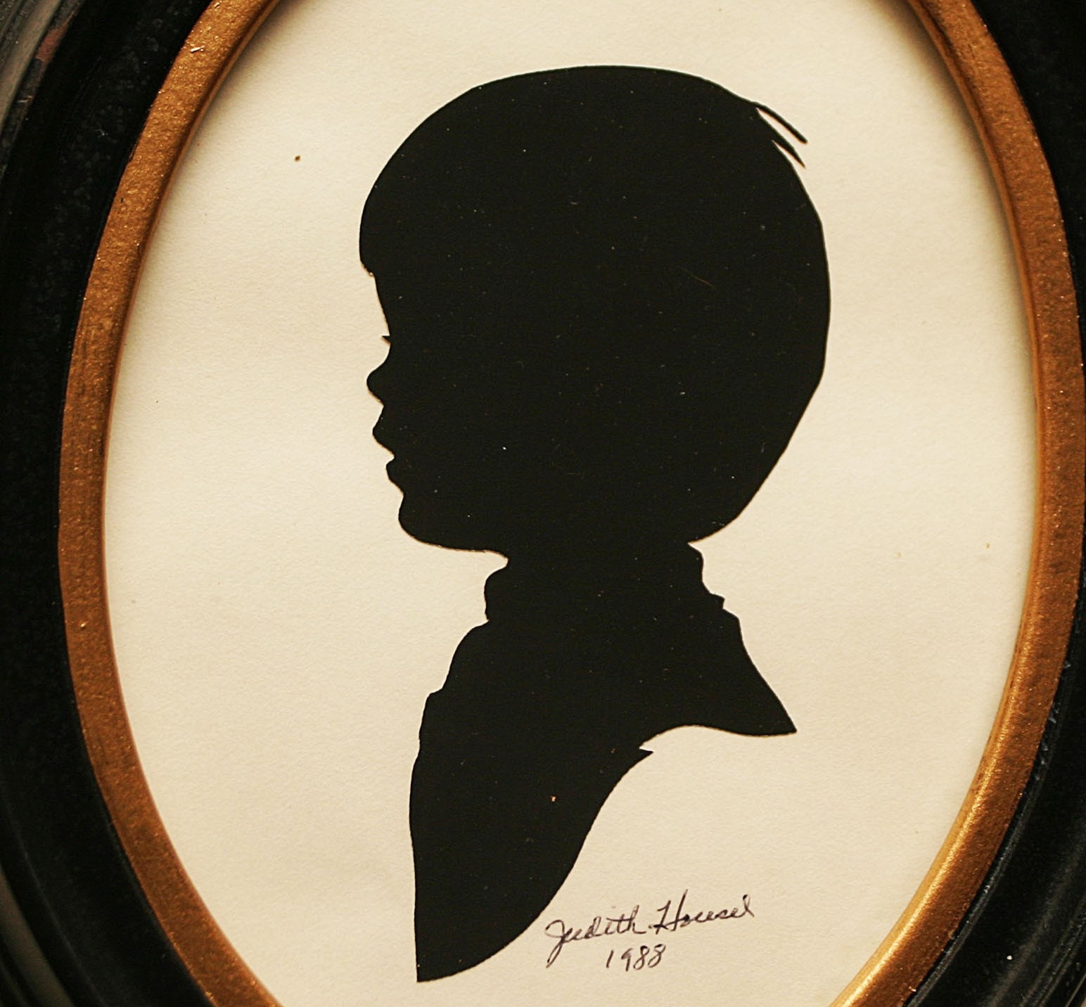 VTG Hand CUT SILHOUETTE Portrait of Little BOY by HOUSEL