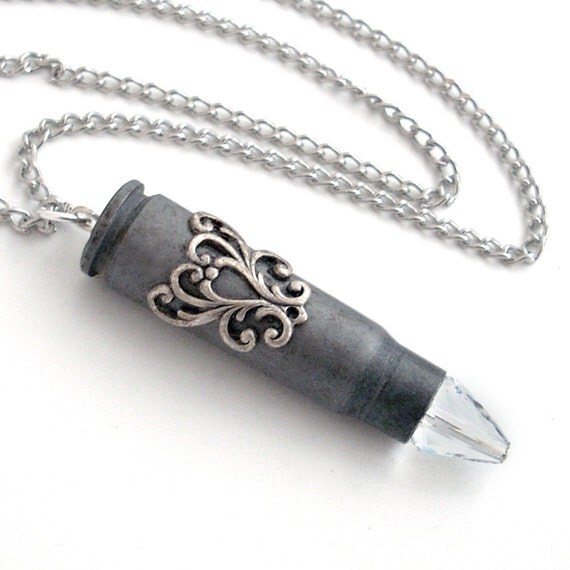 Glamorous Ammo Steampunk Bullet Pendant Jewelry Necklace