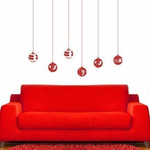 Items similar to Christmas Balls - Wall Decal on Etsy