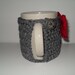crocheted coffee mug cozy tea mug cozy cup cozy in heather