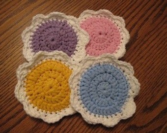 Sea Shell Coasters by Crochetandmore on Etsy