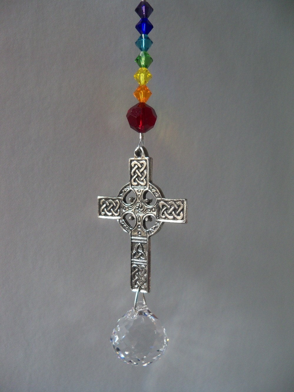 Swarovski Crystal Celtic Cross Suncatcher