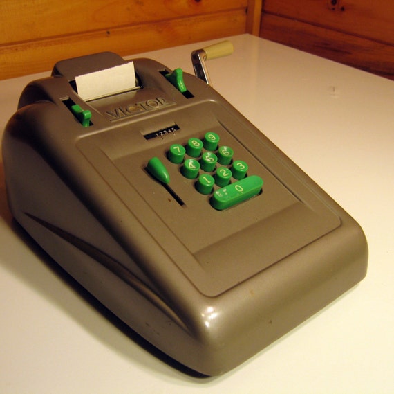 Beautiful Vintage 1950s Victor Adding Machine