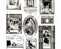 Unique ex libris bookplates related items | Etsy