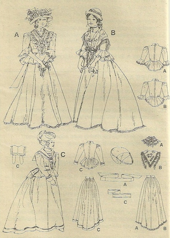 Simplicity 8375 Misses Victorian Costume Pattern Sunrise