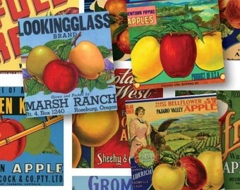 Apple labels | Etsy