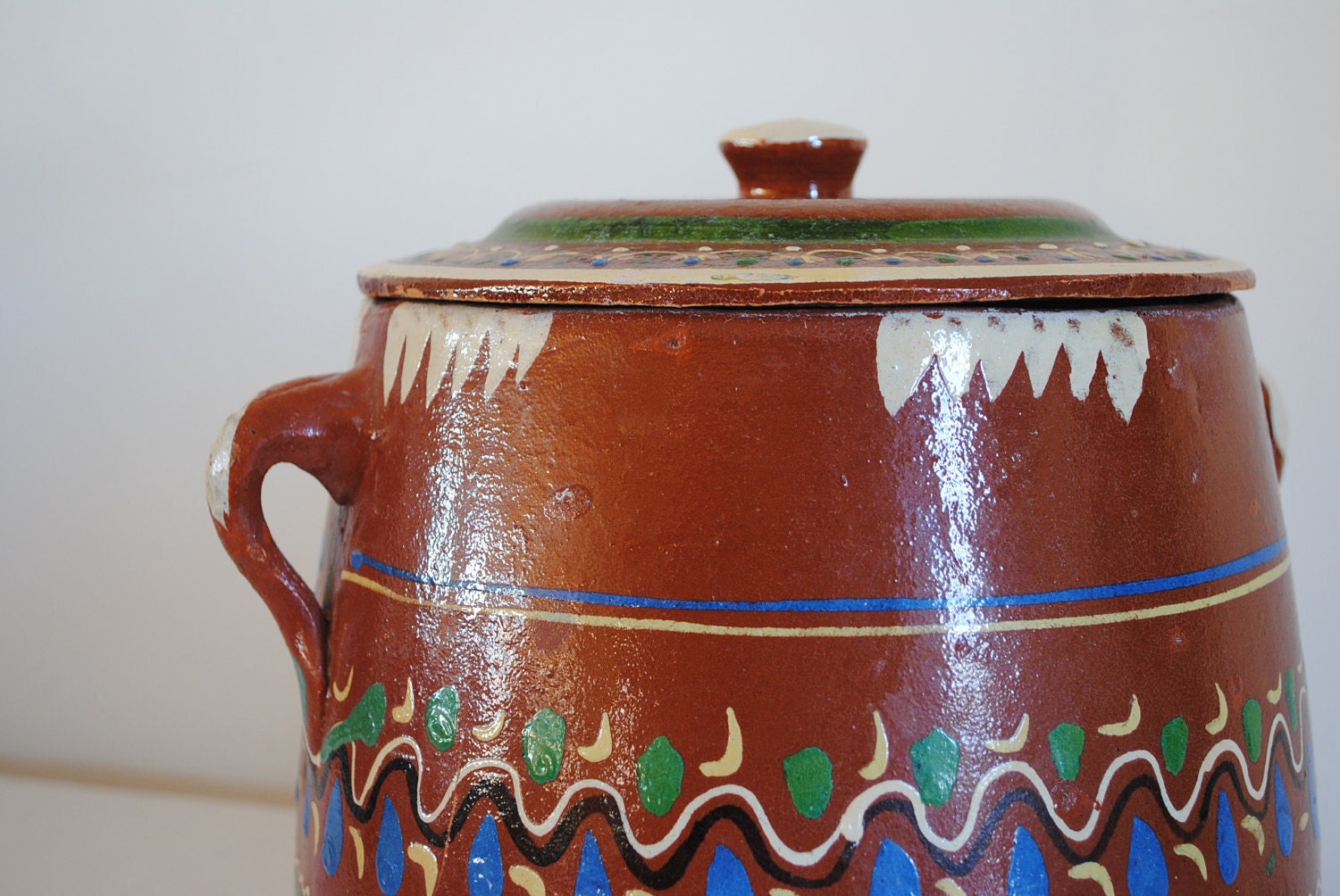 Vintage Mexican Pottery Olla or Clay Cooking Pot