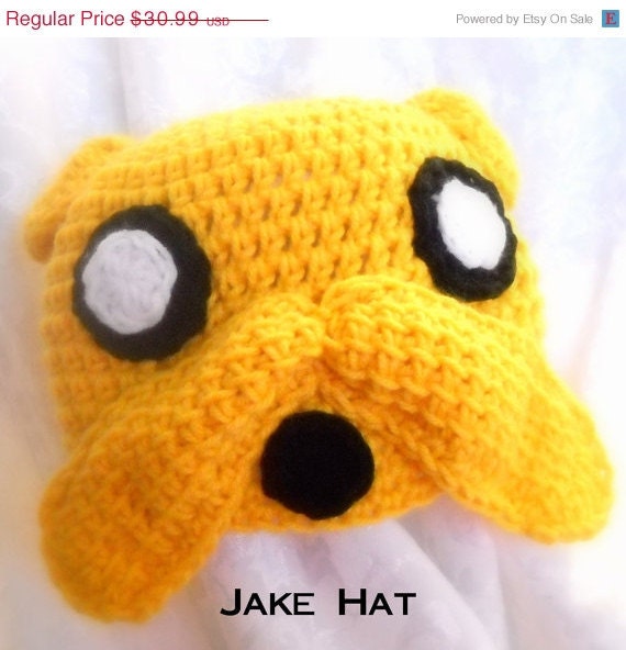 ON SALE ADVENTURE Time Jake Handmade Crochet Hat Beanie
