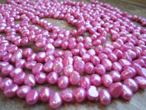 Pink Freshwater Pearls Pink Pearls Potato Shape by loveofjewelry