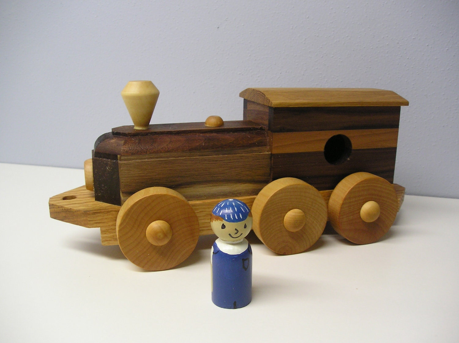 All Aboard... Wooden Passenger Train Set with Hand by Toyworx