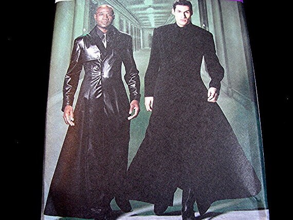 Matrix Steampunk Goth Duster Coat Mens Costume Pattern size XS