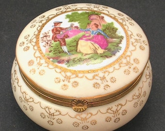 Porcelain powder box | Etsy