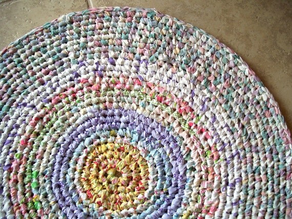 Round Crocheted Rag Rug
