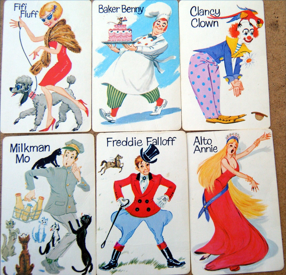 Vintage Old Maid Card Game Whitman Deck of Cards Alto Annie