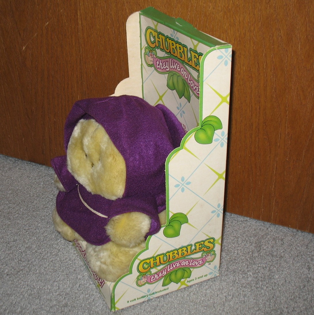 1985 Chubbles Plush Light Responding Battery Operated Toy in