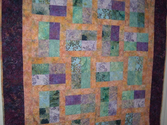 Items similar to SALE Batik BABY QUILT or Wall Hanging Crib Shower Gift ...