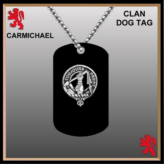 Clan Crest Black Dog Tag All Clans