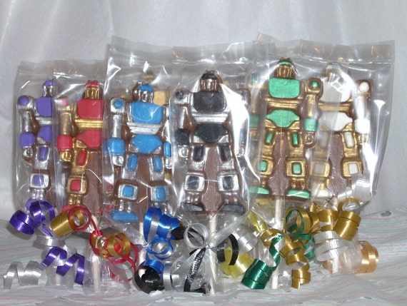 Chocolate Robot Lollipops