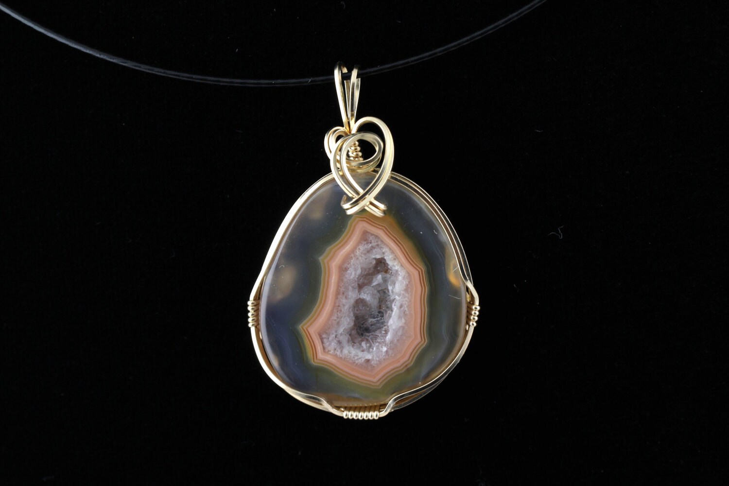 Agate Pendant.Listing 97762647 by Ptcreationsjewelry on Etsy