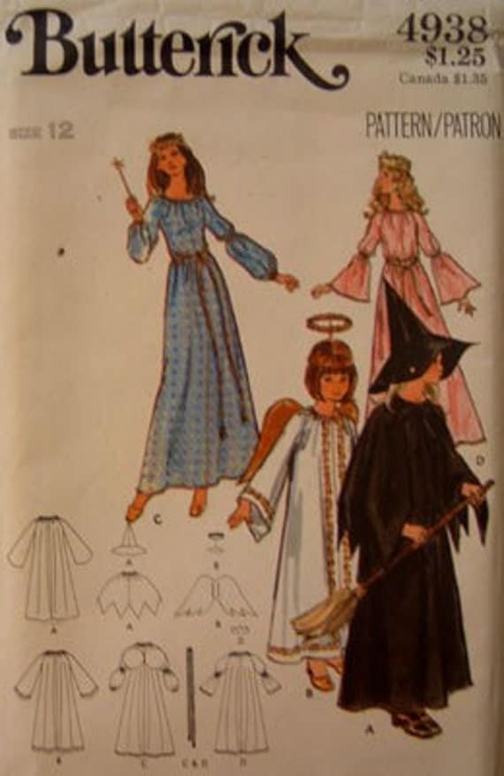 Items similar to Vintage ANGEL COSTUME Sewing Pattern - Angels Princess ...