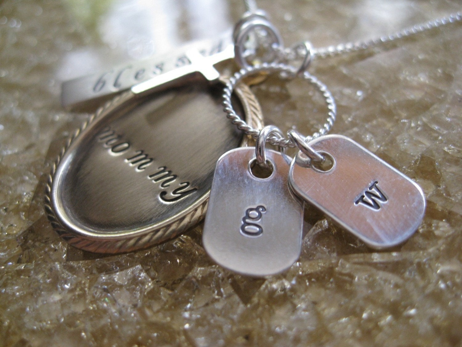 Personalized Hand Stamped Necklace Blessings by sTuckintheCoop